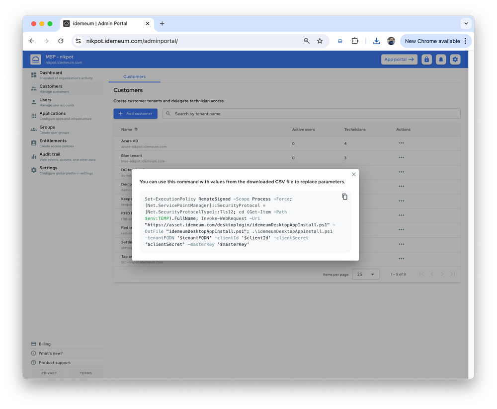 Ninja RMM - Parametrized Windows agent install